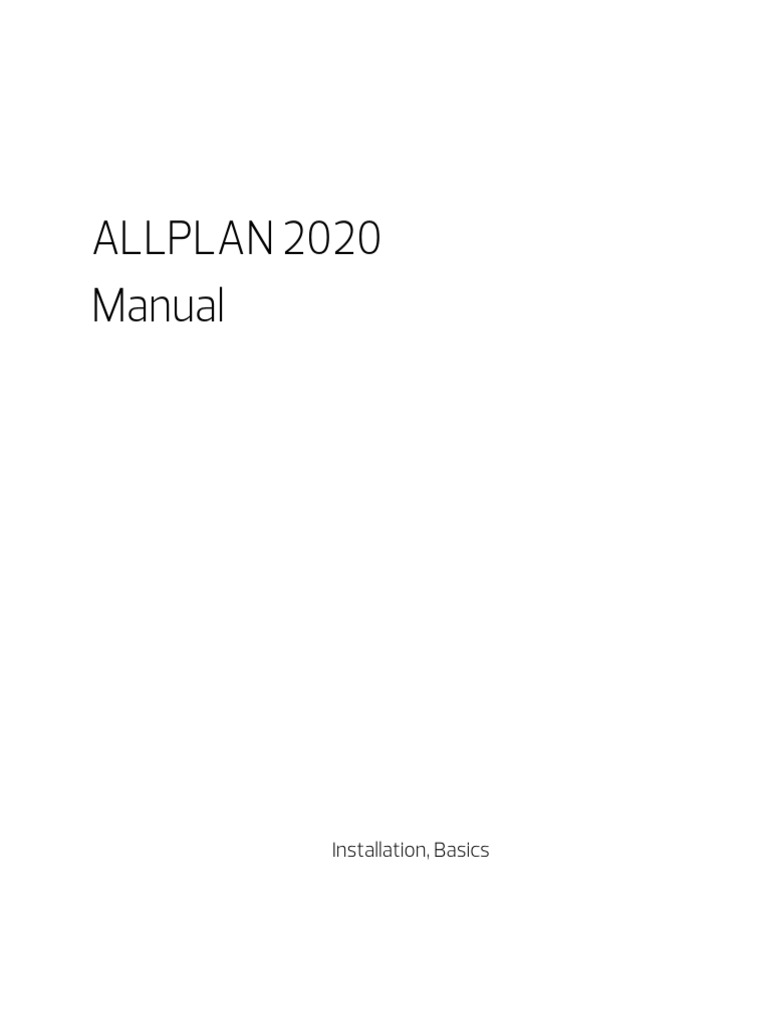 Allplan 2020 Manual | PDF | Microsoft Windows | Computer Aided Design