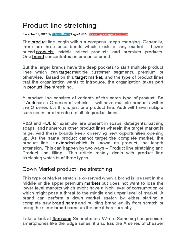 Product Line Stretching | PDF | Brand | Media Manipulation