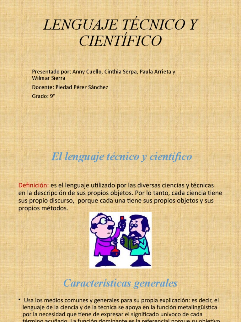 LENGUAJE TÉCNICO Y CIENTÍFICO | PDF | Oración (Lingüística) | latín
