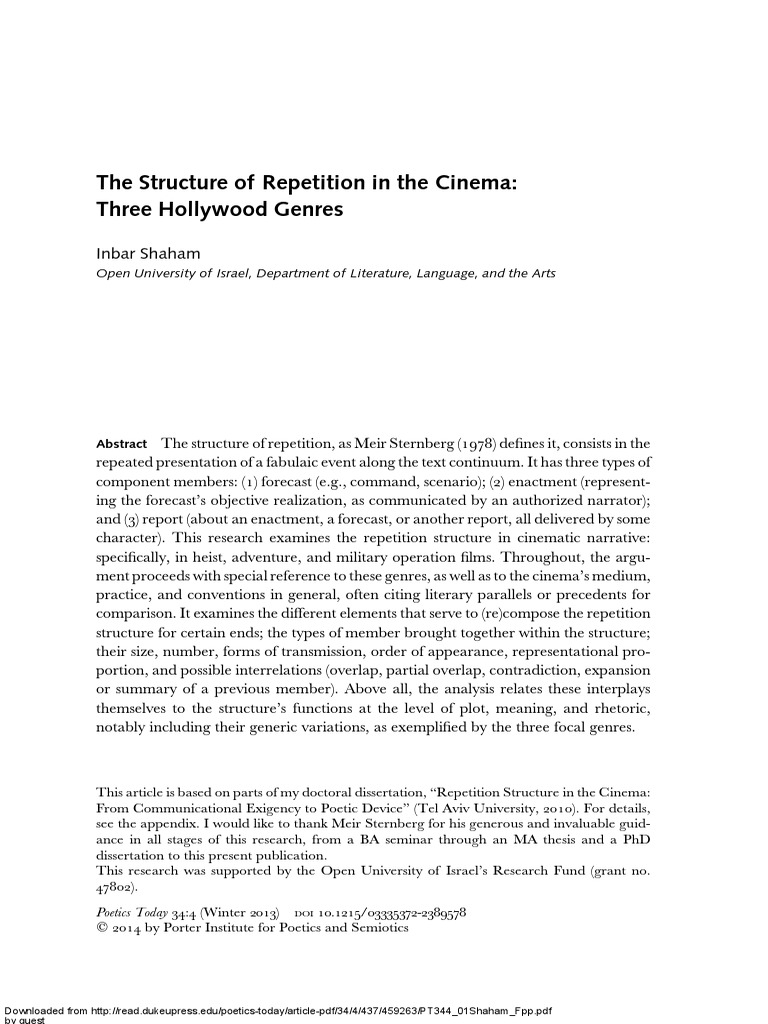 Three Hollywood Genres | PDF | Genre | Narrative