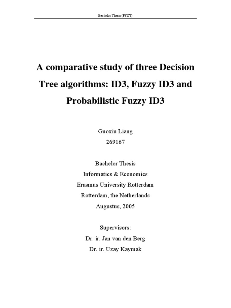 Decision Tree Algorithms Study | PDF | Fuzzy Logic | Areas Of Computer ...