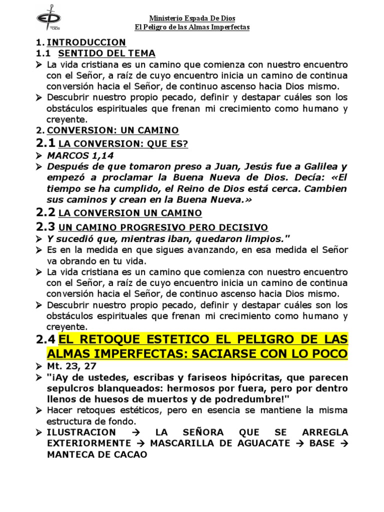 Los Enemigos de La Conversión | PDF | Pecado | Creencia religiosa y doctrina