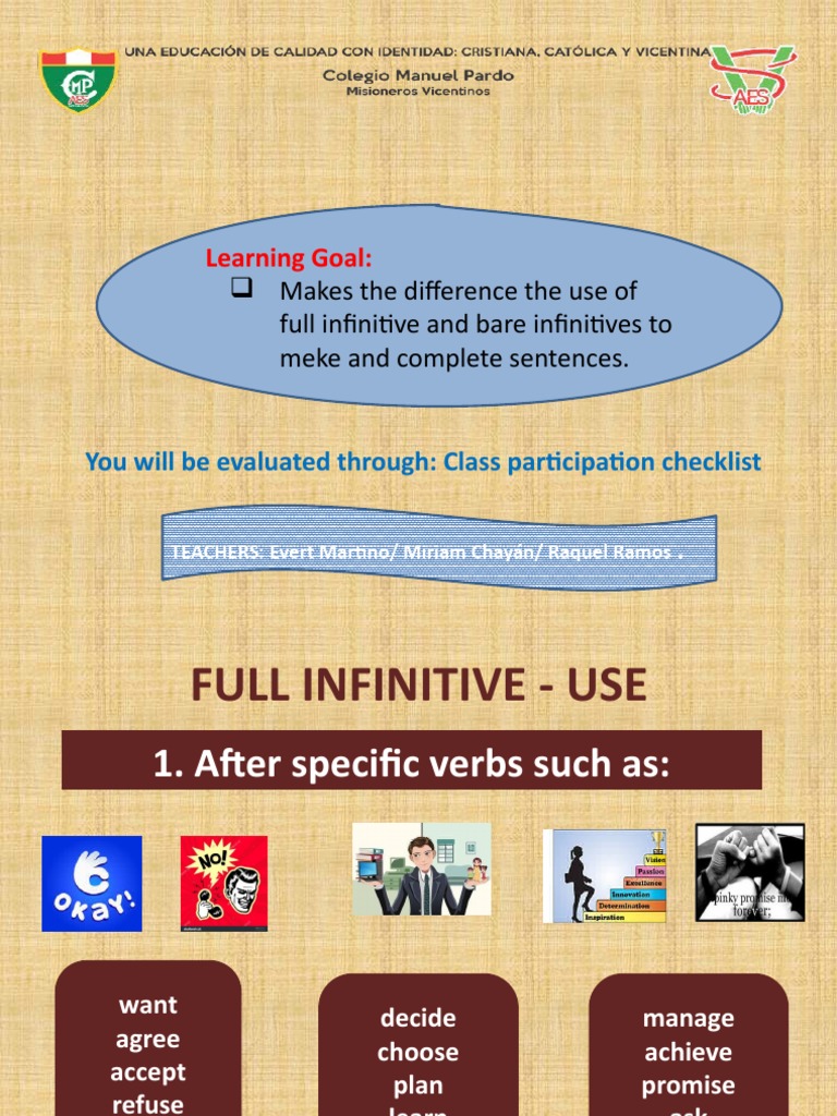 Full vs. Bare Infinitives Explained | PDF