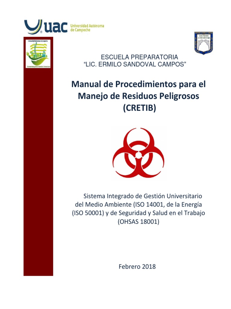 Manual CRETIB - EPESC - 10 | PDF | Residuos | Química