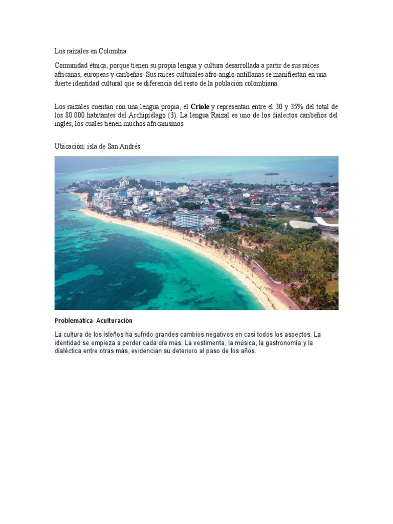 Los Raizales en Colombia | PDF