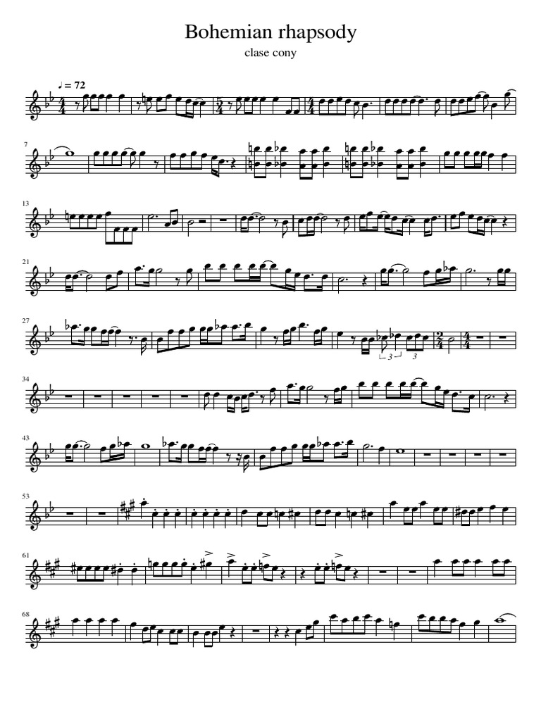 Bohemian Rhapsody: Clase Cony | PDF