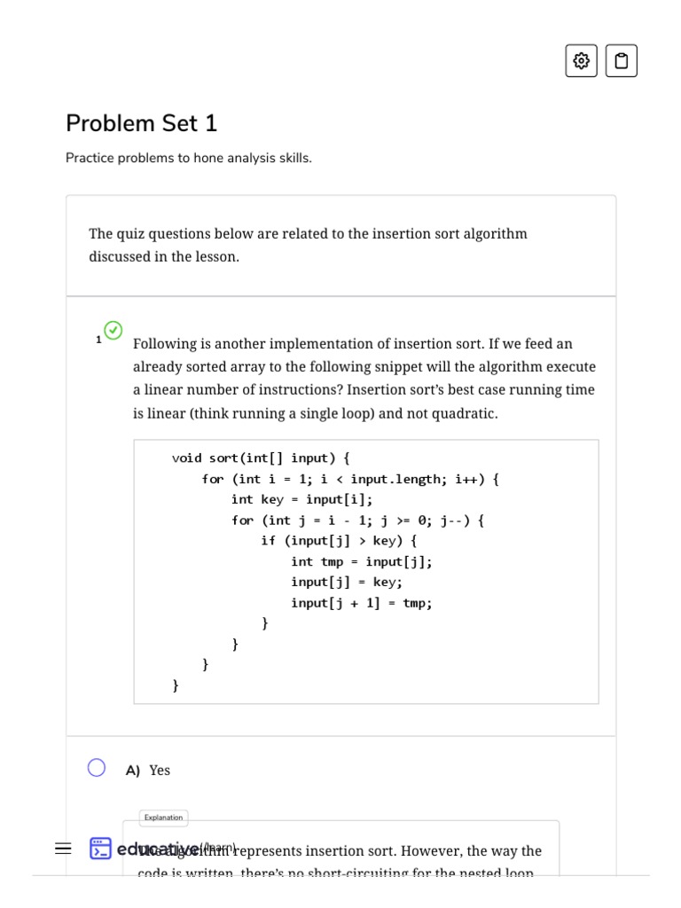 Problem Set 1 | PDF | Time Complexity | Control Flow