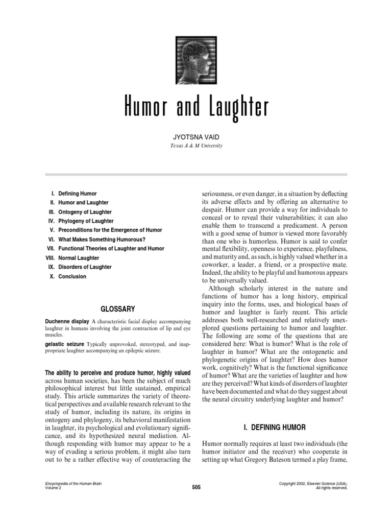 Humor and Laughter | PDF | Humour | Laughter