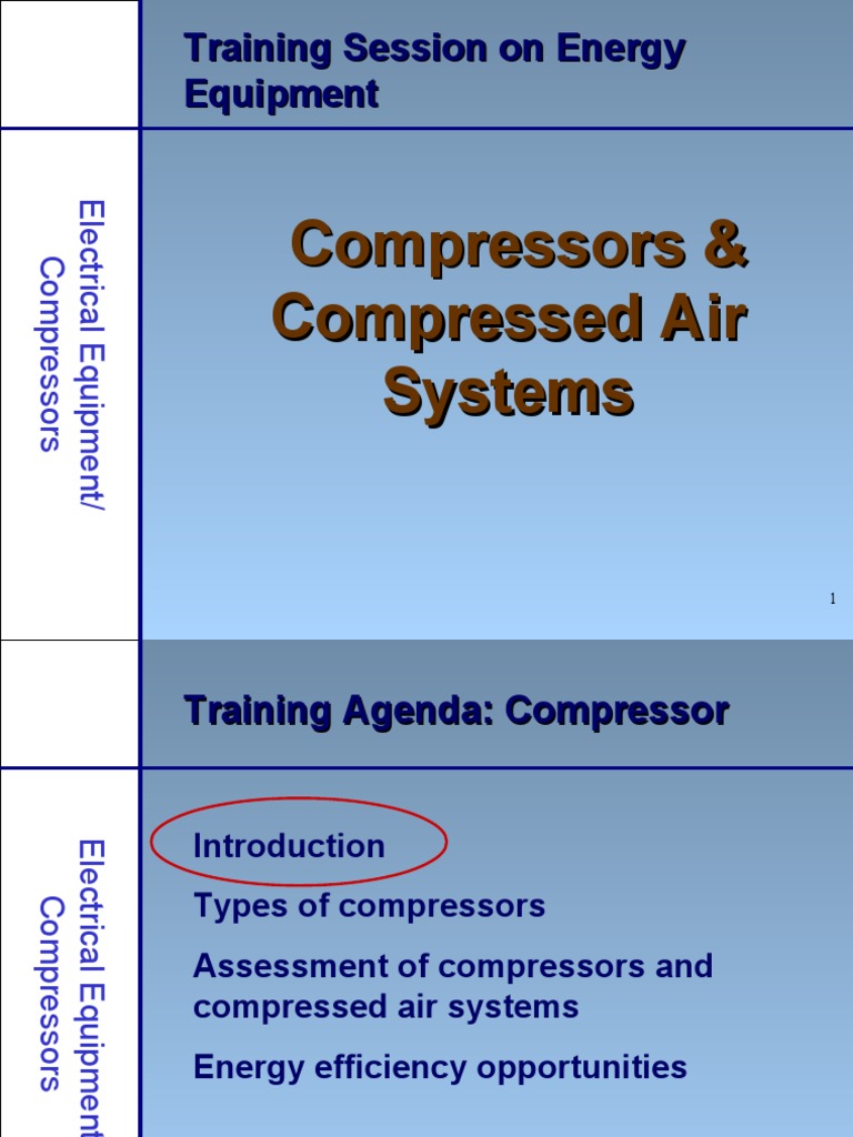 Compressors & Compressed Air Systems | PDF | Thermodynamics | Energy ...