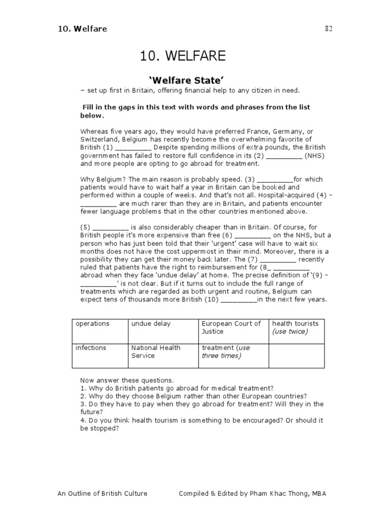 An Outline of the Origins and Development of the British Welfare State ...