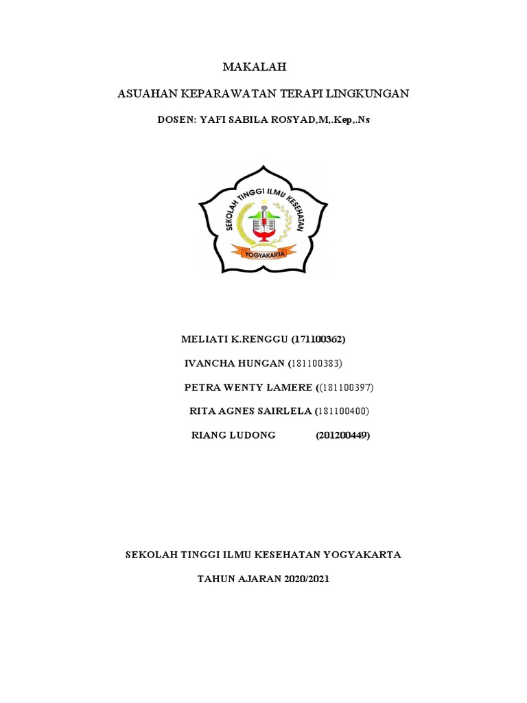 Asuhan Keperawatan Terapi Lingkungan | PDF