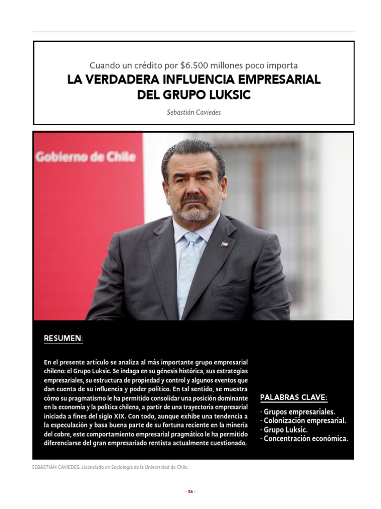 CC07 2015 Grupo Luksic PDF | PDF | Chile | Economias