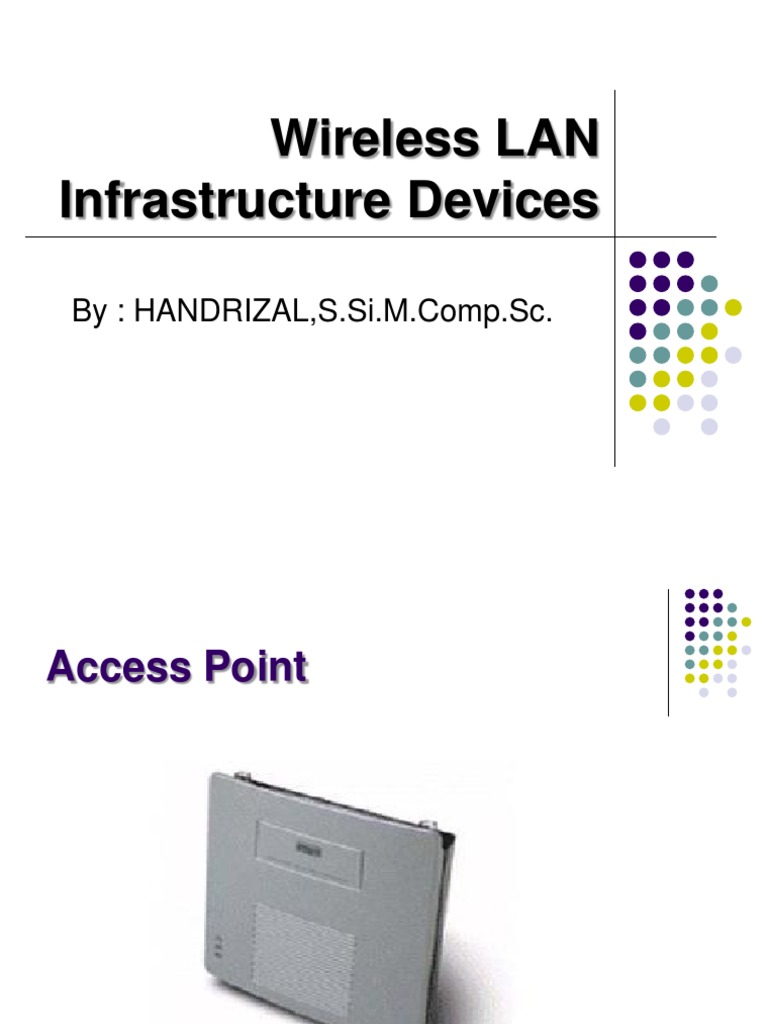 Wireless LAN Infrastructure Overview | PDF | Routing | Router (Computing)