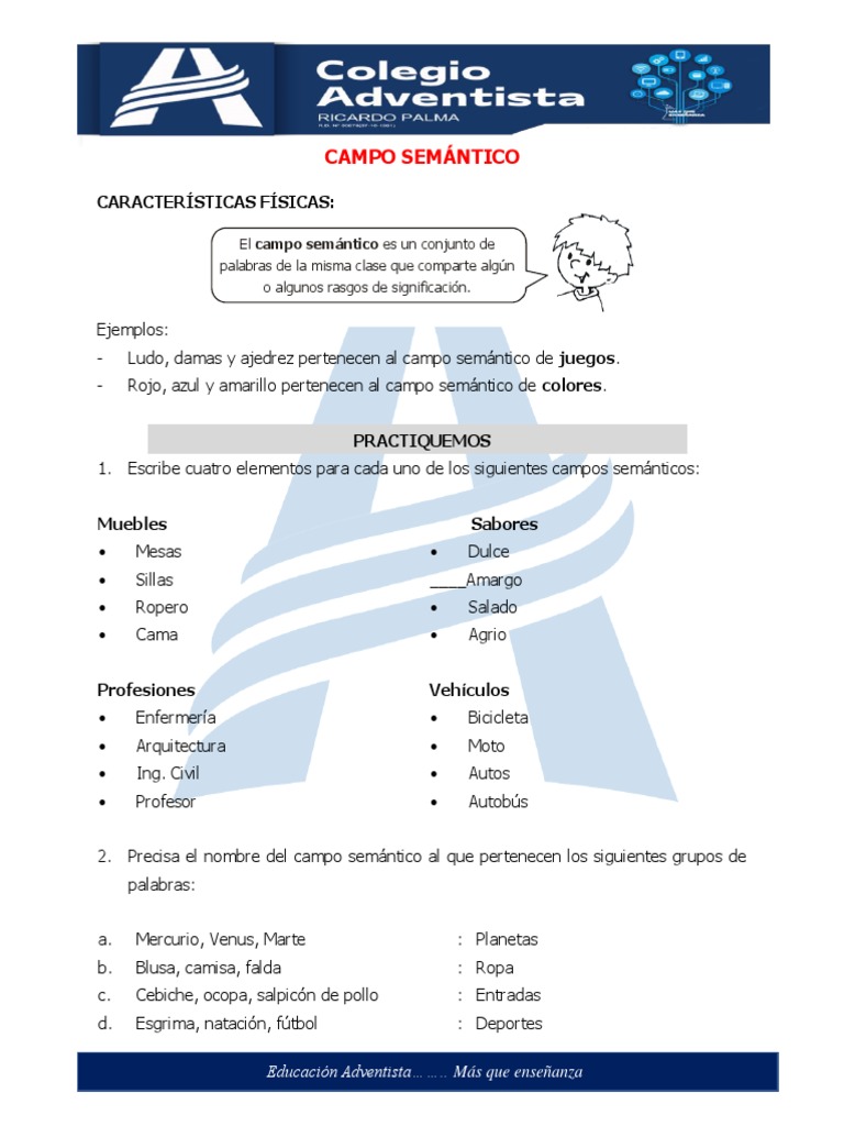 CAMPO SEMÁNTICO Completo | PDF | Ropa