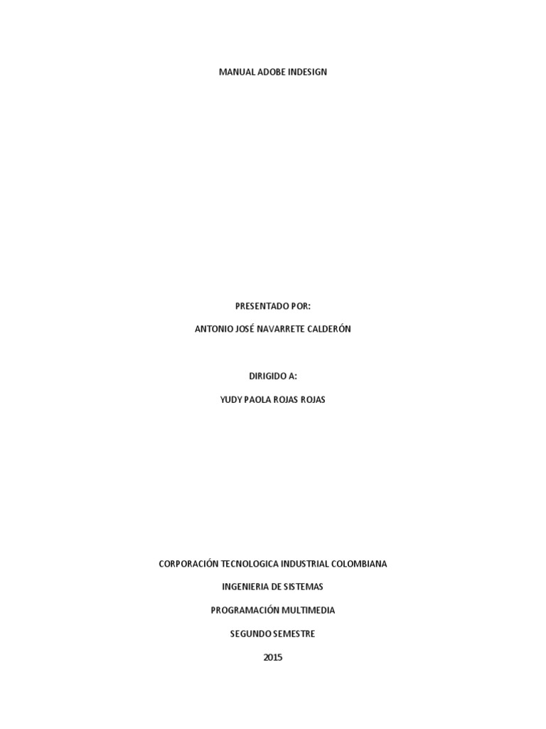 Manual Adobe Indesign | PDF | Adobe InDesign | Archivo de computadora
