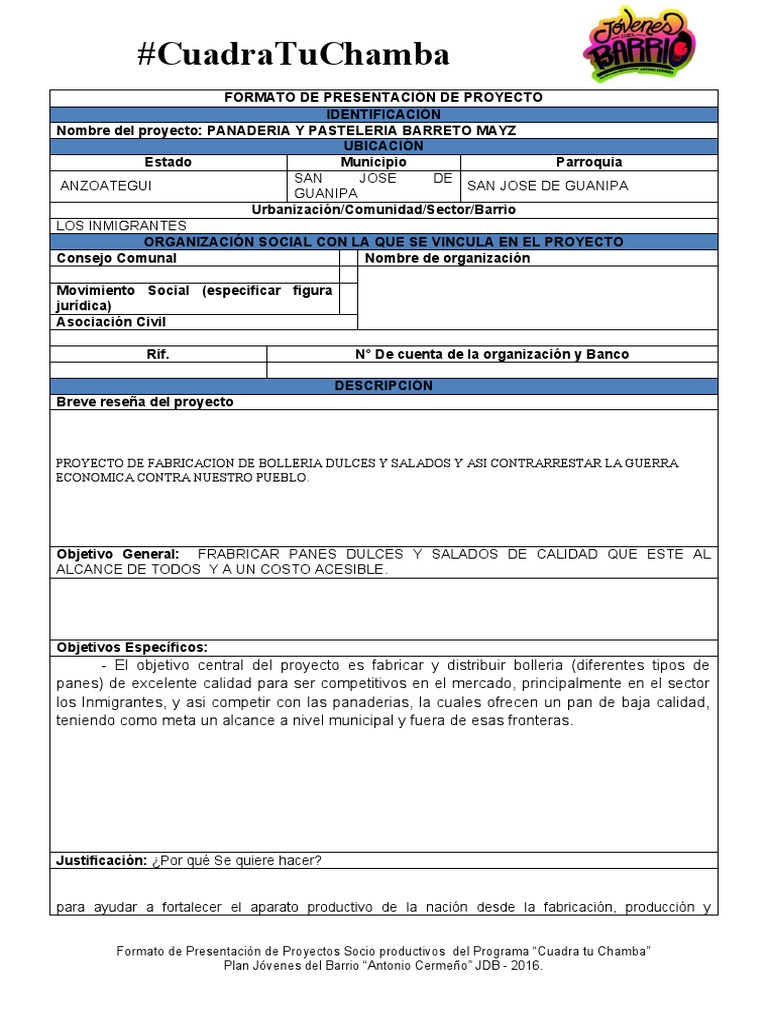FORMATO de Nuevo PROYECTO (NUEVO de Noviembre (10) (1) Alisthair | PDF ...