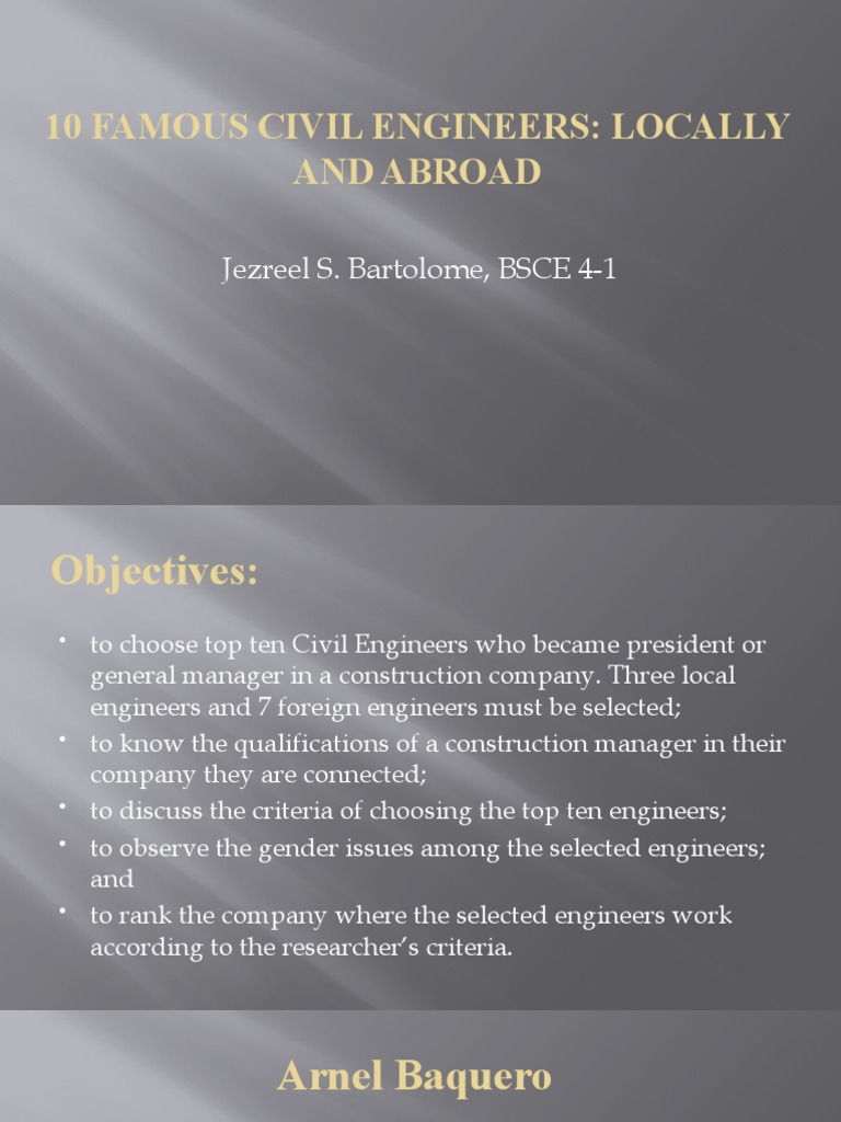 10 Famous Civil Engineers | PDF | Engineering | Civil Engineering