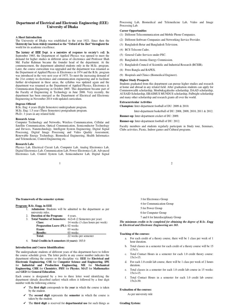 BSC in EEE Syllabus | PDF | Magnetic Field | Electrical Engineering