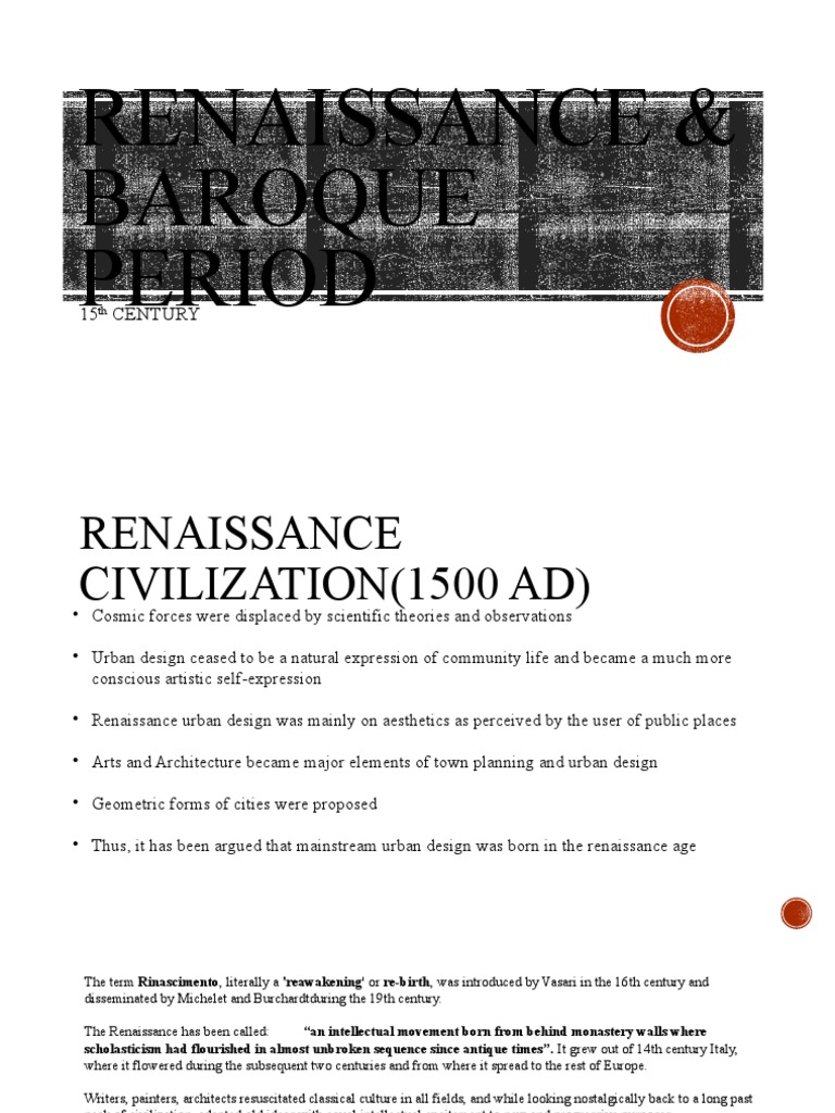 Renaissance & Baroque Period Report | PDF | Art