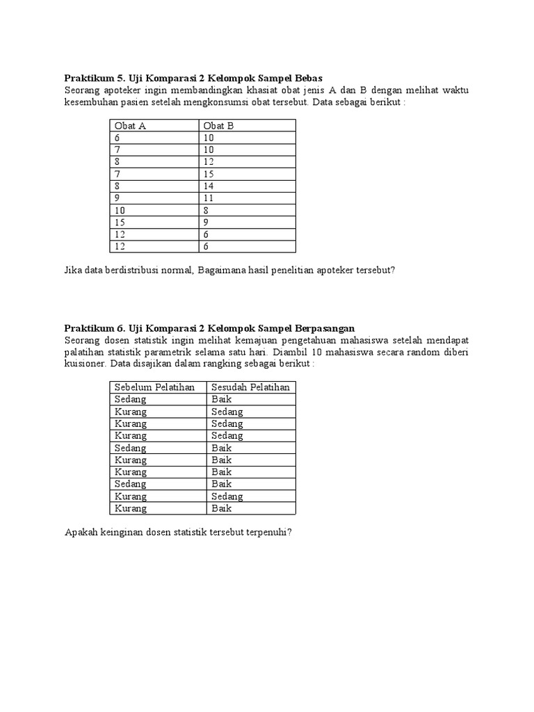Soal Blok Epid Praktikum Okt-Nov2020 | PDF