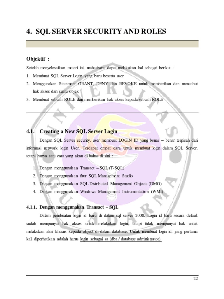 SQL SERVER SECURE | PDF