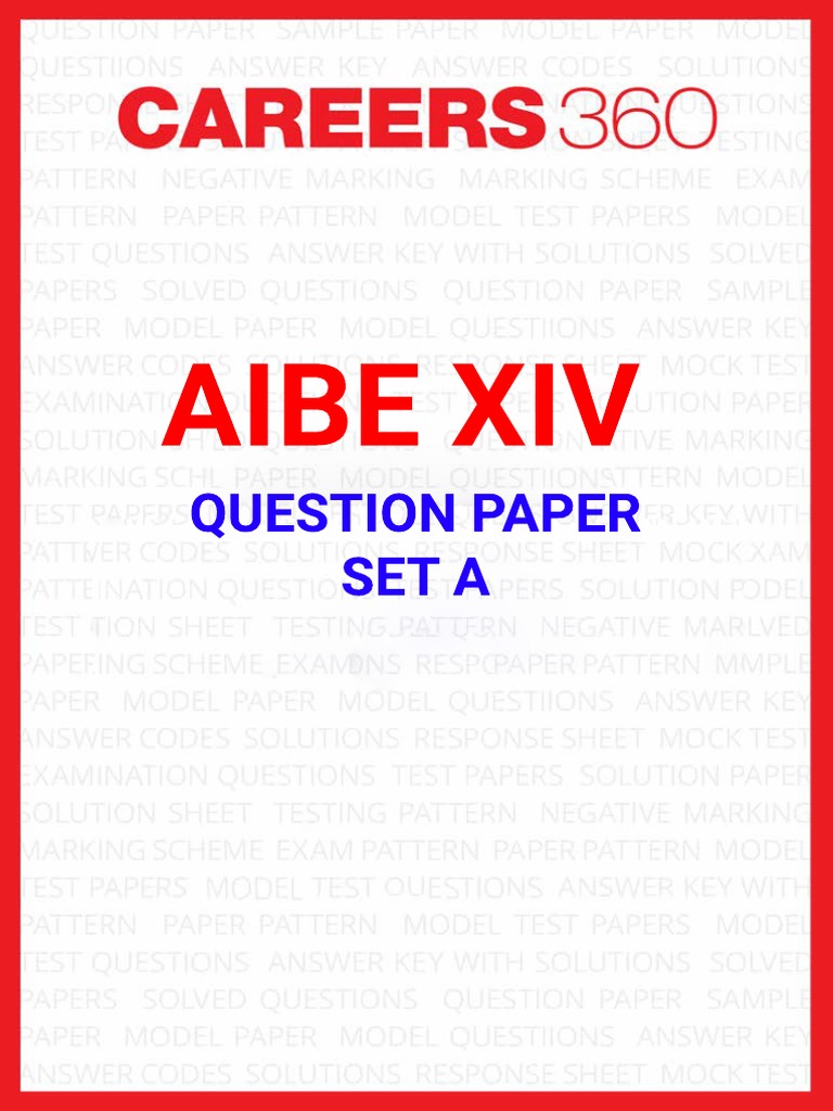AIBE XIV Question Paper Set A | PDF | Teaching Methods & Materials