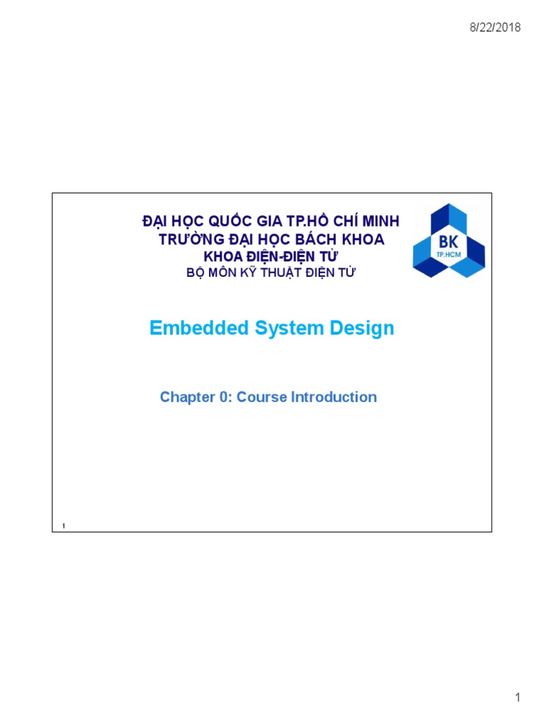 Embedded System Design: Đại Học Quốc Gia Tp.Hồ Chí Minh Trường Đại Học ...