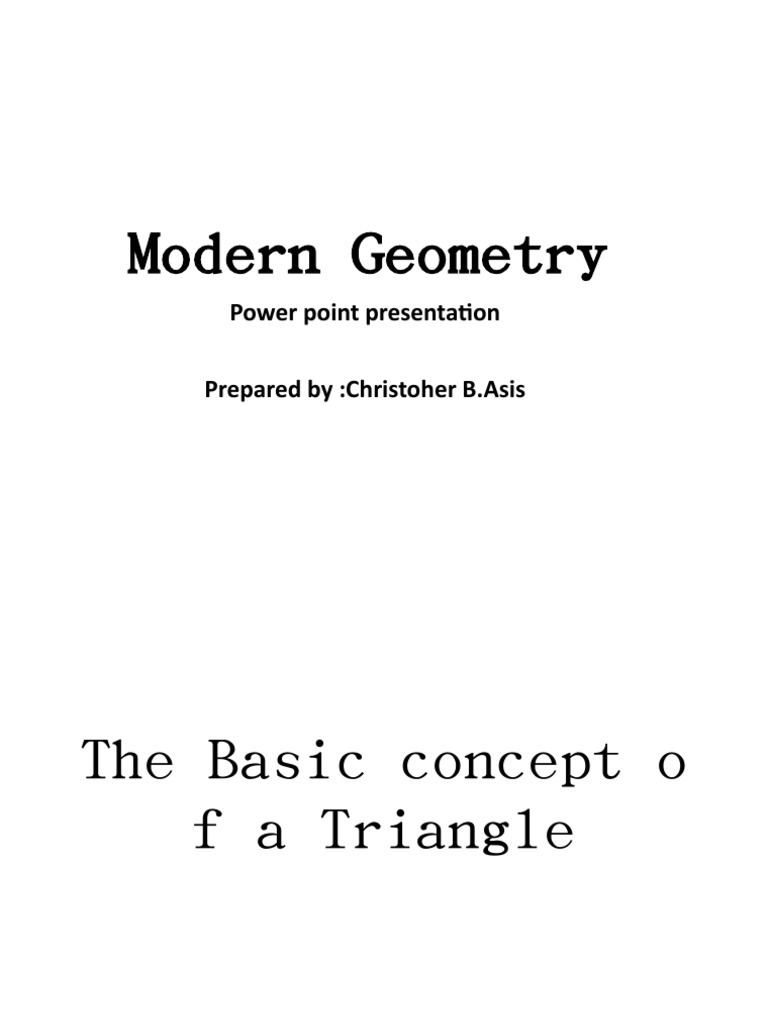 Modern Geometry | PDF | Polytopes | Triangle