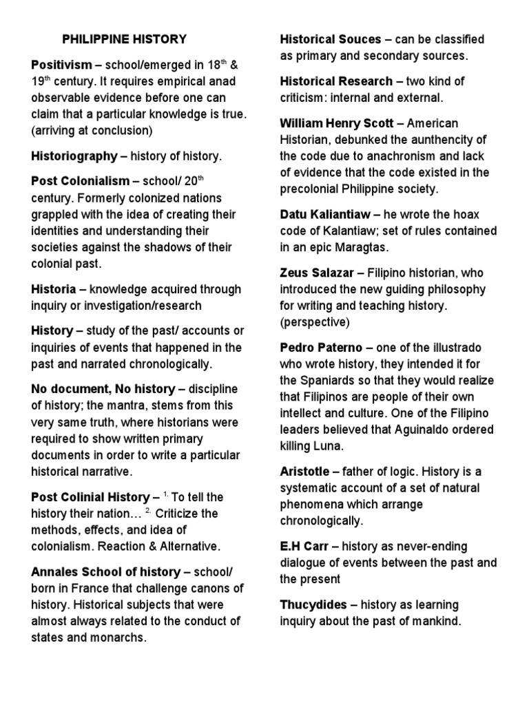 Philippine History Reviewer | PDF | Philippines | Science