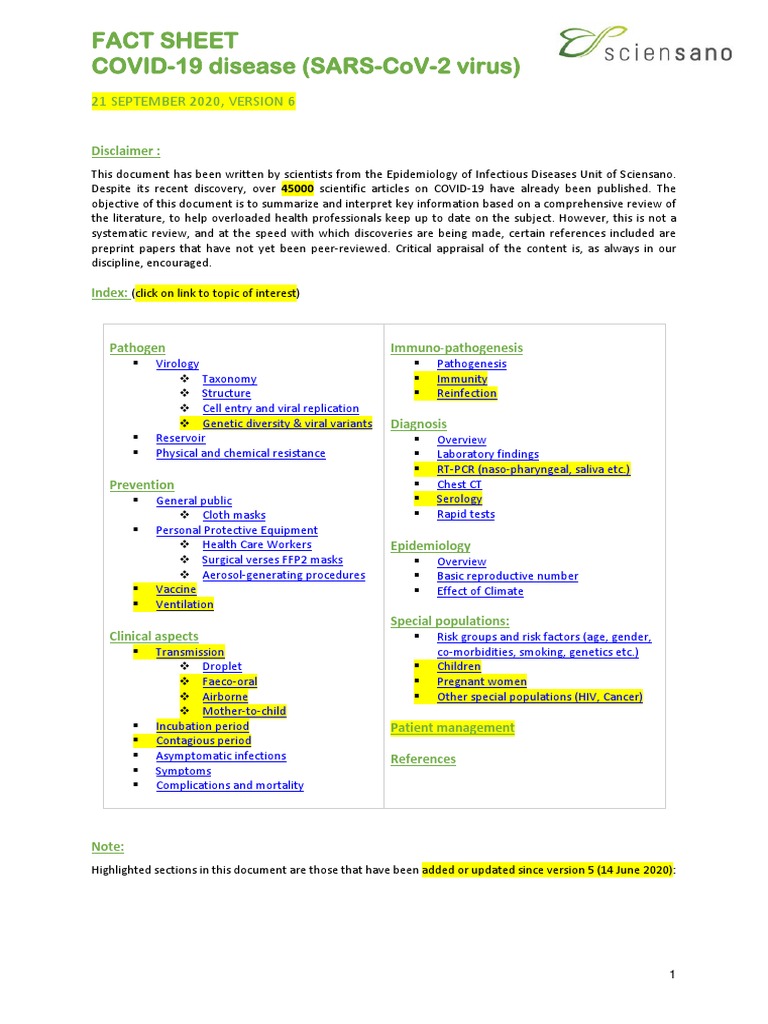 COVID-19 Fact Sheet ENG | PDF | Infection | Transmission (Medicine)
