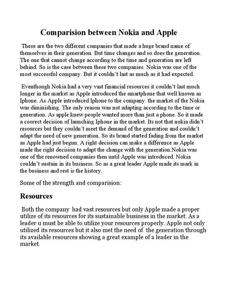 Nokia vs Apple: A Brand Evolution Analysis | PDF | Nokia | Apple Inc.