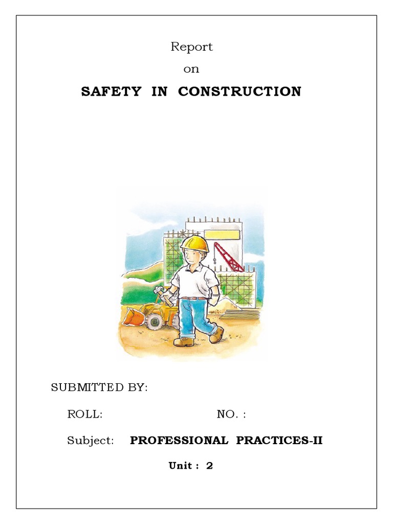 Front Page Safety in Construction Site | PDF