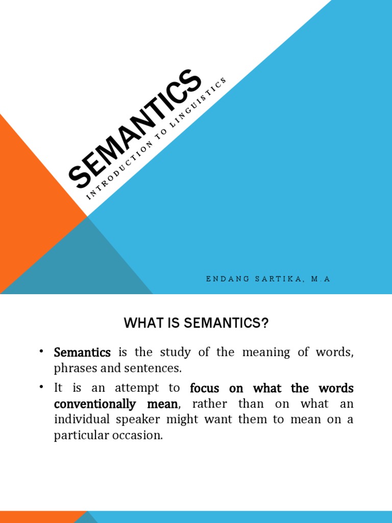 Unit 7 Semantics | PDF | Semantics | Linguistics