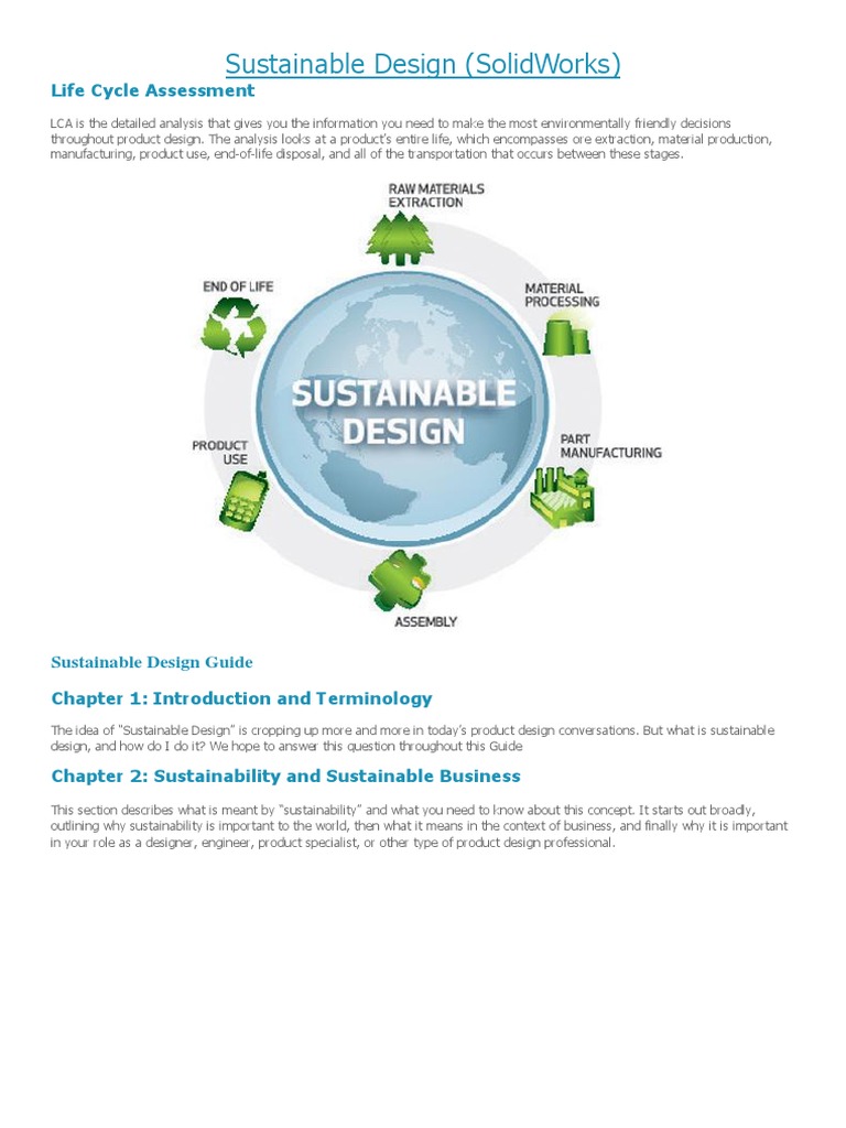 Sustainable Design - SolidWorks PDF | PDF | Life Cycle Assessment ...