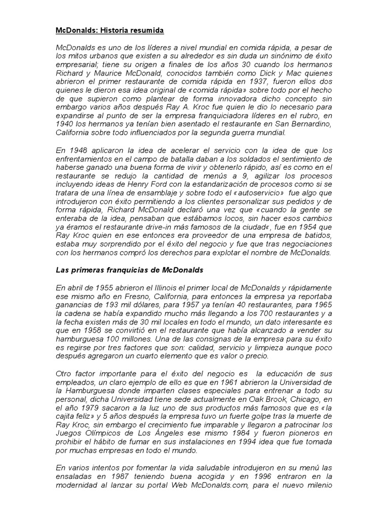 Caso Contabilidad General Pcga | PDF | Mc Donald's | Business