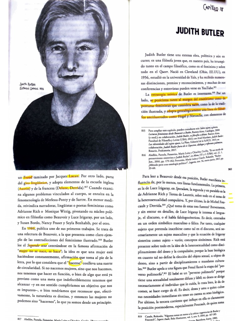 Biografía y pensamiento de Judith Butler | PDF | Queer | Extraña teoria