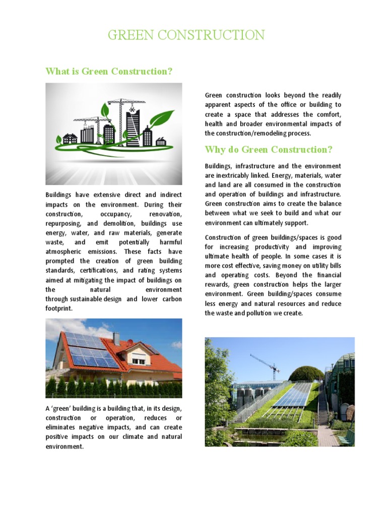 What Is Green Construction? | PDF | Green Building | Sustainable Design
