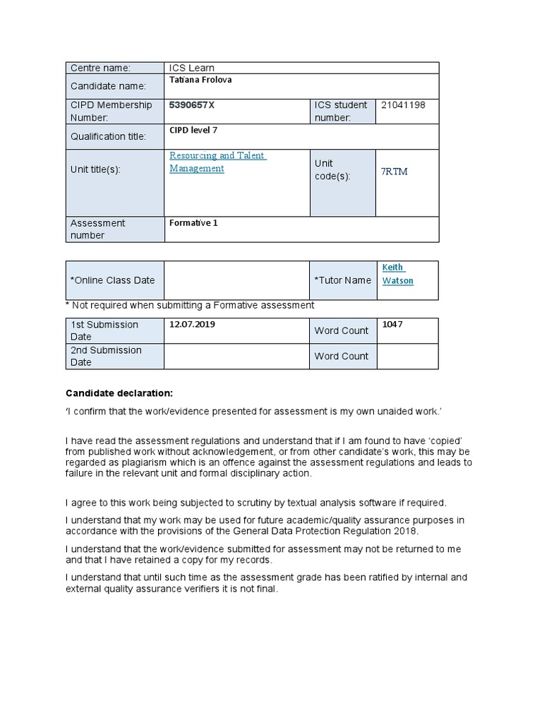 Formative Assessment 1 | PDF | Labour Economics | International Labour ...