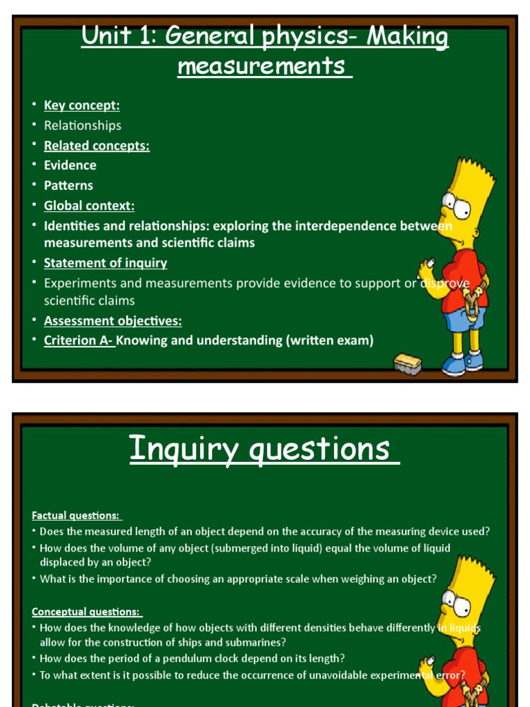 Unit 1: General Physics-Making Measurements: Measurements and ...
