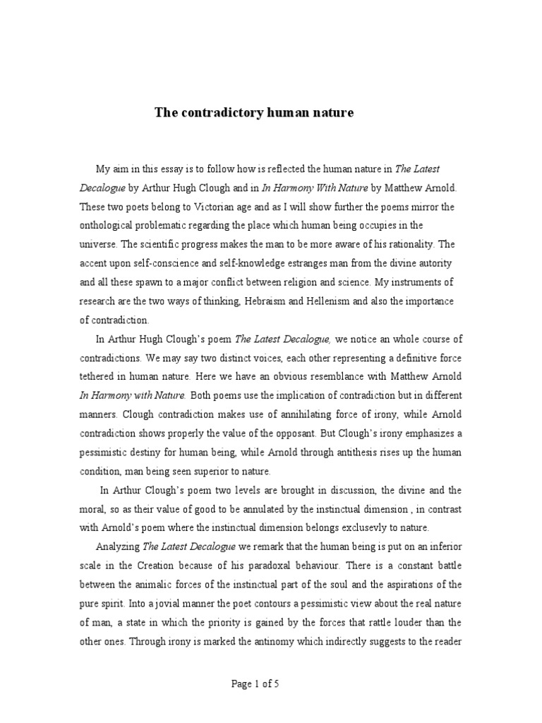 The Contradictory Human Nature | PDF | Conscience | God