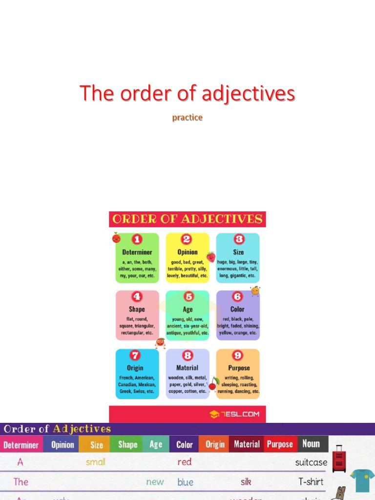 Order of Adjectives | PDF
