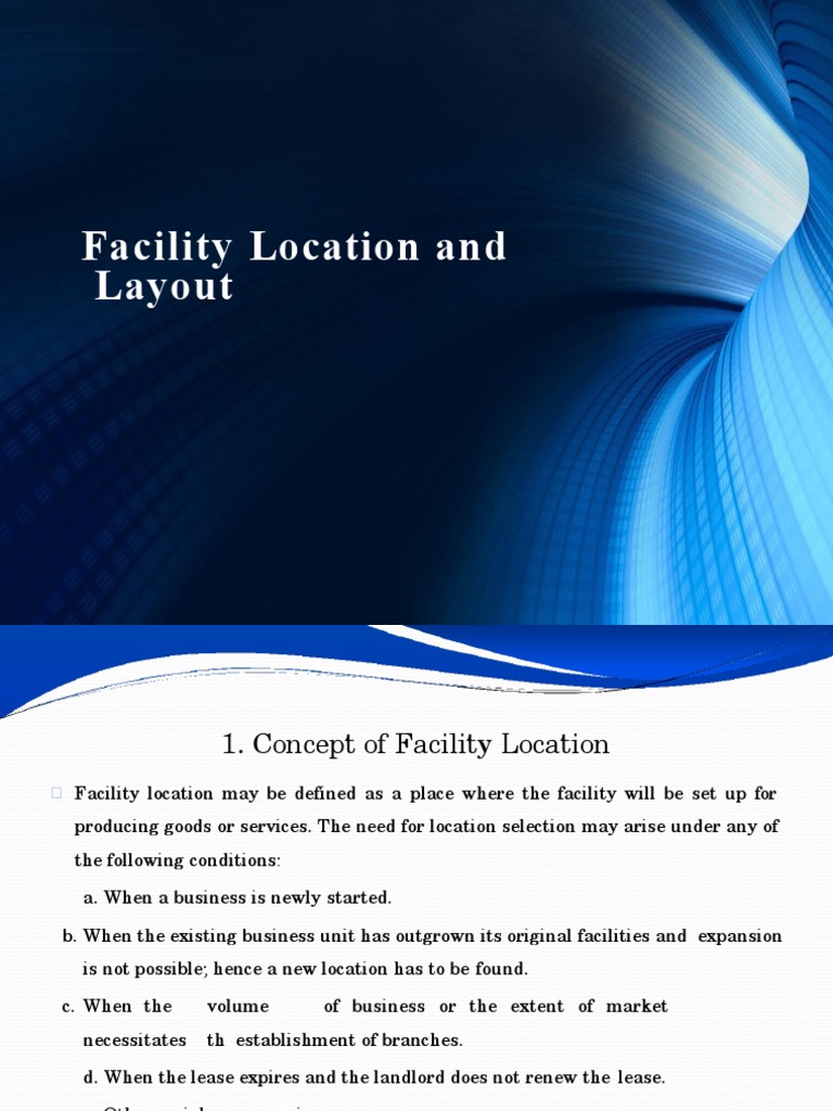 Facility Location and Layout | PDF | Business