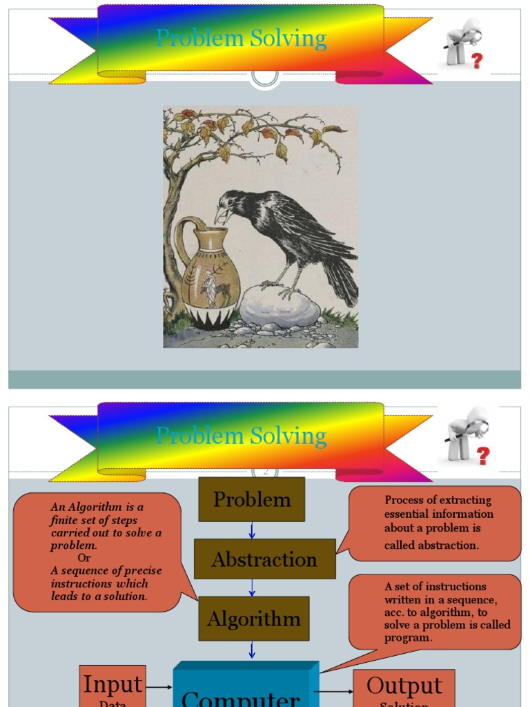 II&CT Lecture 14 Problem Solving | PDF | Input/Output | Algorithms