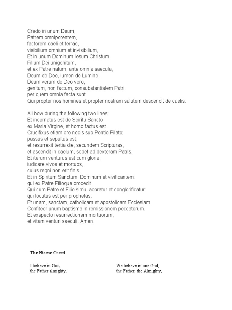 The Nicene Creed: I Believe in God, The Father Almighty, We Believe in ...