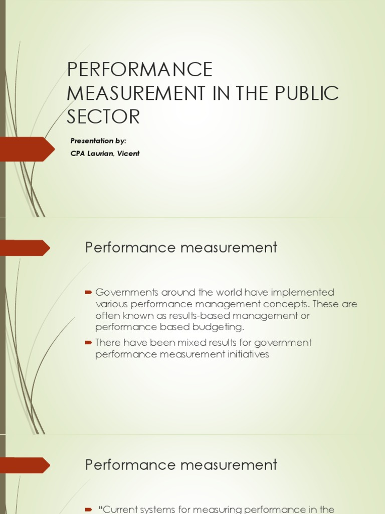 Overcoming Performance Measurement Challenges in the Public Sector ...