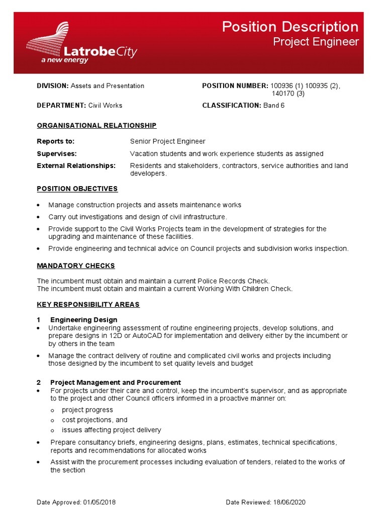 Project Engineer PD | Download Free PDF | Competence (Human Resources ...