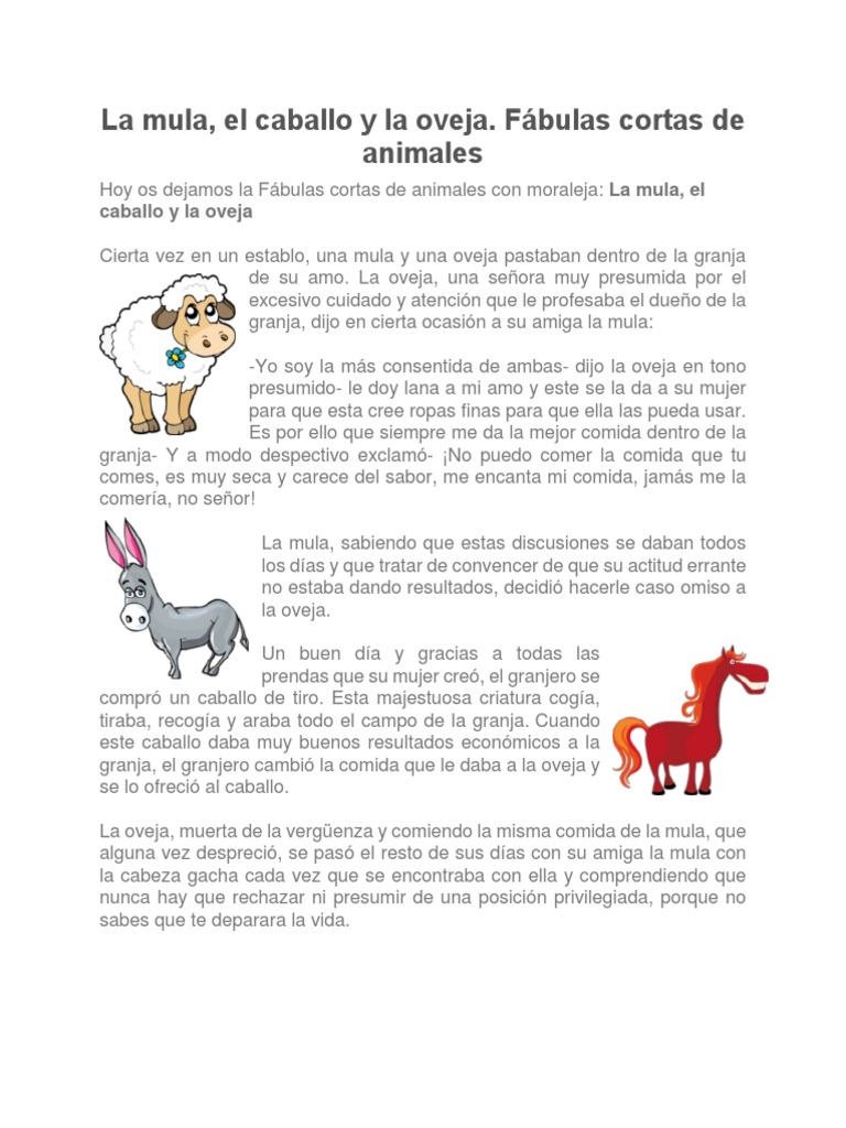 La Mula El Caballo Y La Oveja Pdf