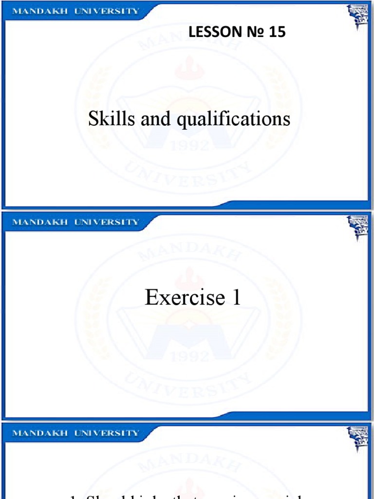 Unit 15 Skills and Qualifications | PDF