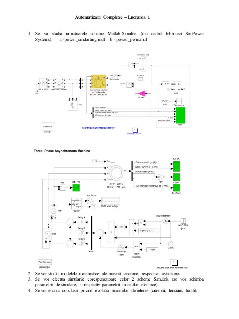 Automatizari Complexe - Lucrarea 1: Three - Phase Asynchronous Machine | PDF | Power (Physics ...