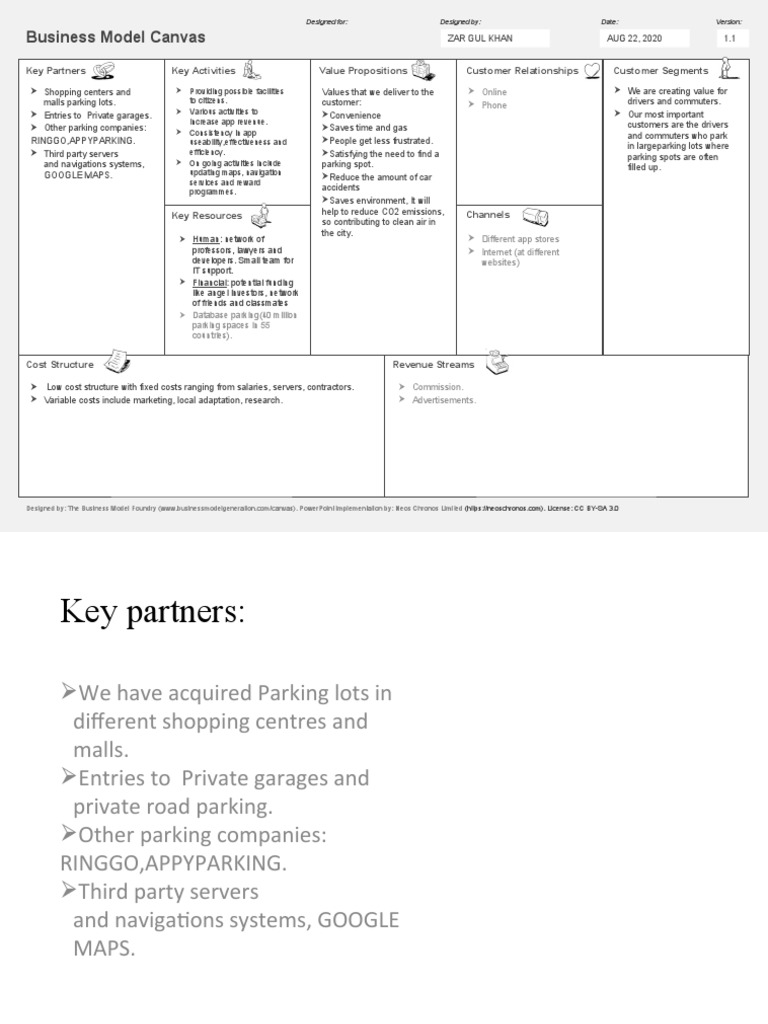 Key Partners in Business Model Canvas | PDF | Parking | Shopping Mall